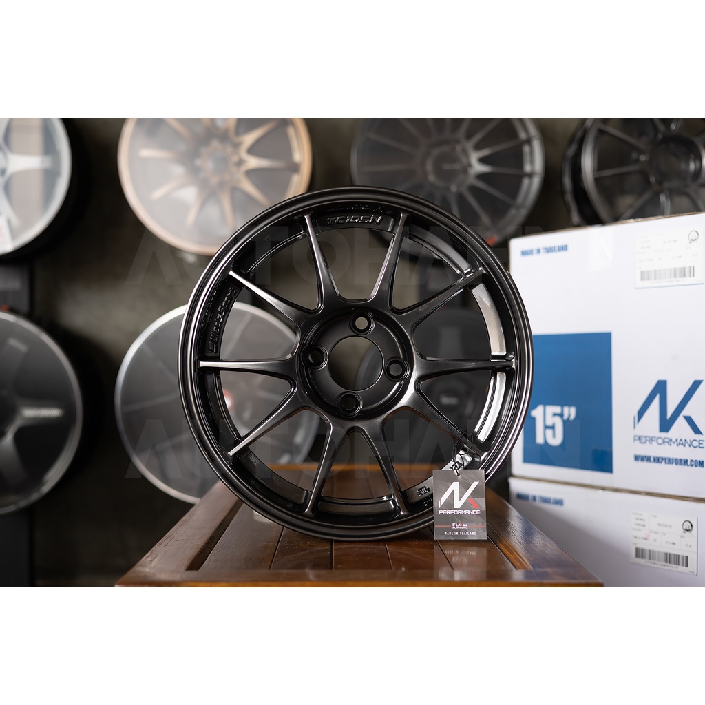 ล้อ NK performance ขอบ 15 นิ้ว รีดเบา Flow forming ลาย TC105N สี TS ...