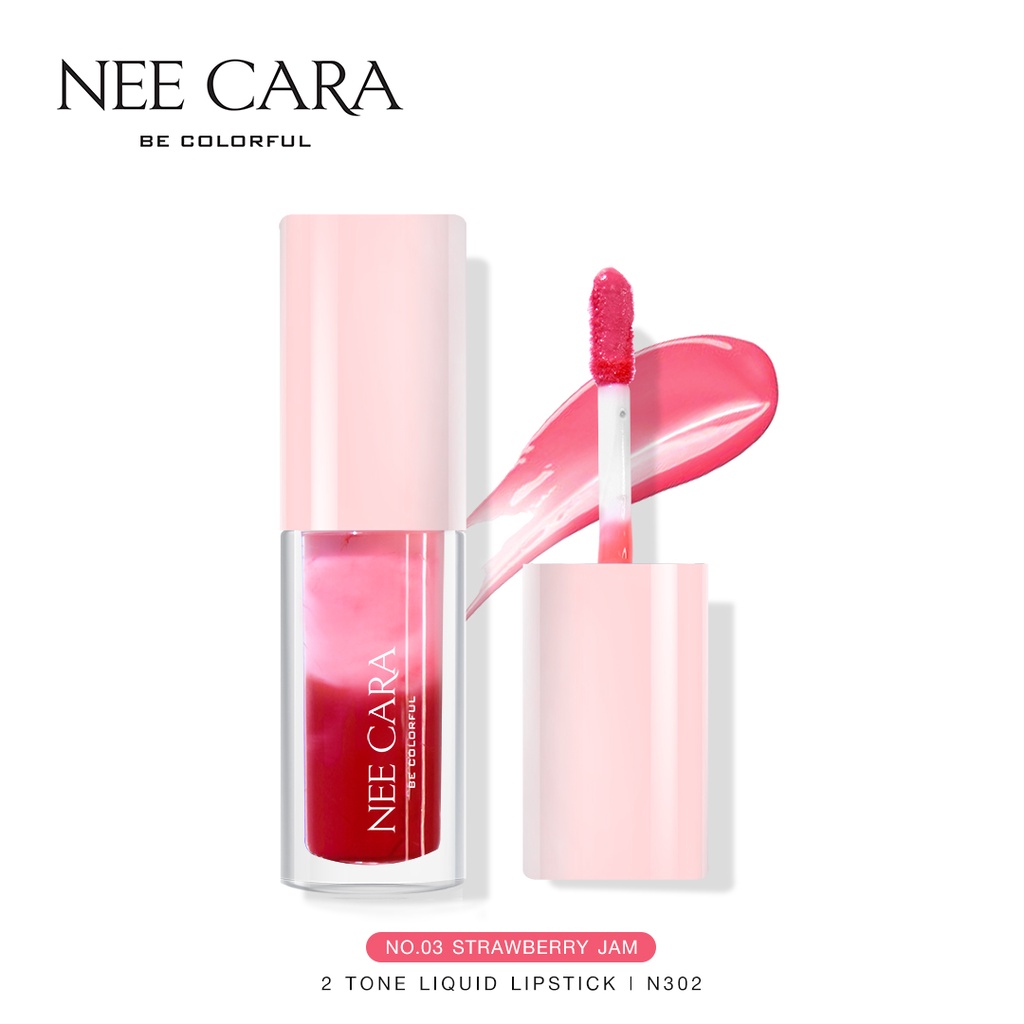 Clearance NEE CARA นีคาร่า ลิปกลอส ทูโทน เนื้อฉ่ำวาว ลิปสไตล์เกาหลี ...