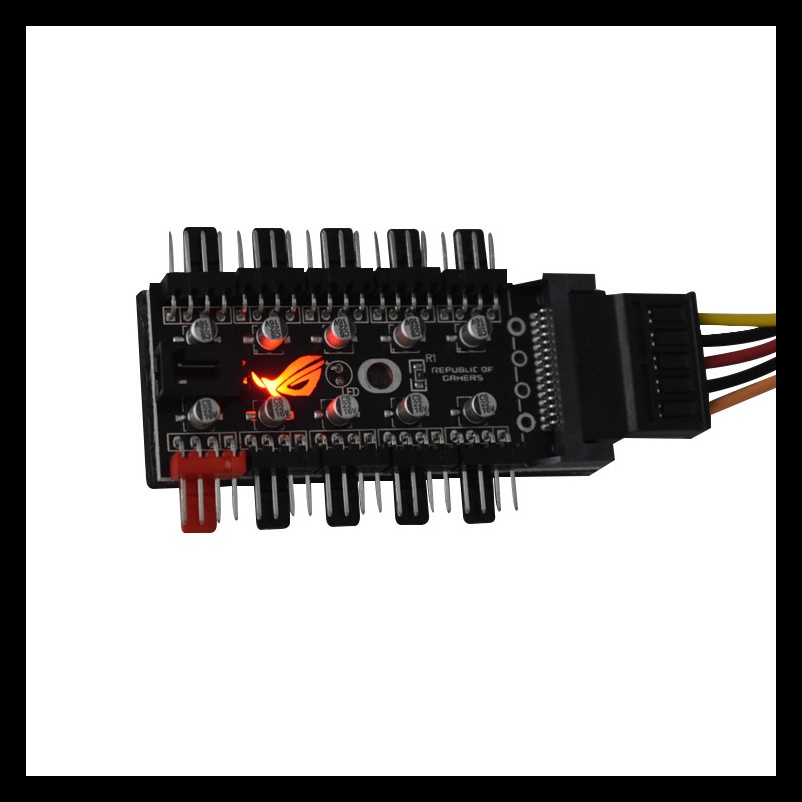 iluต่อพ่วงพัดลม ROG Fan Hub 3 Pin 4 Pin PWM 10 ช่อง - 0xq68sd6nv - ThaiPick