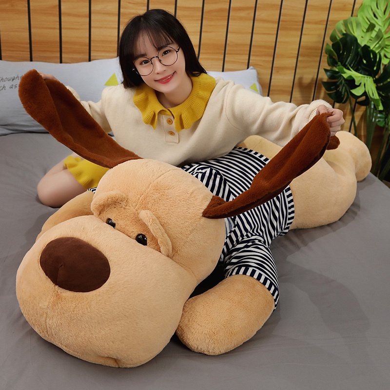 1pc 7090CM Giant Size Soft Lying Dog Plush Toys Stuffed Animal Sleep ...