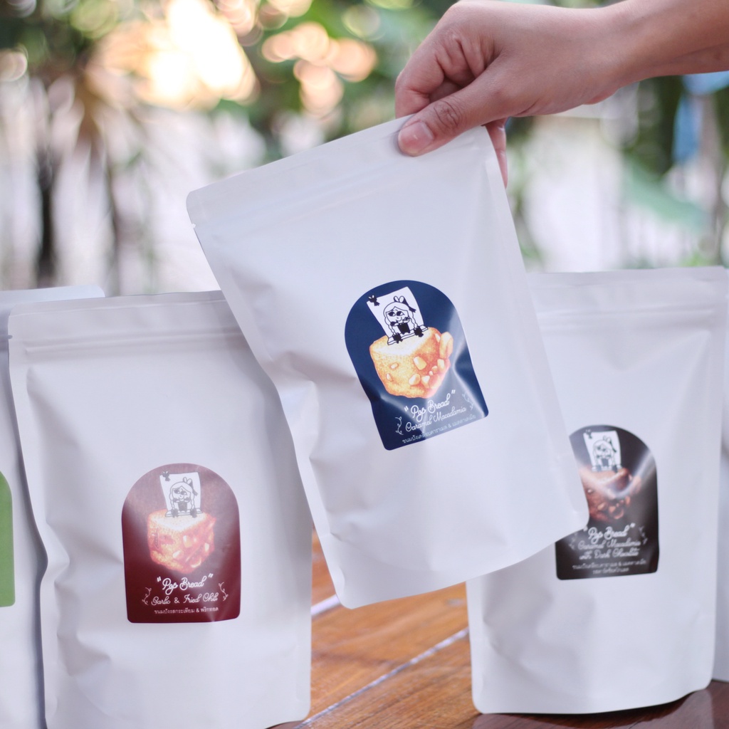 Pop bread ขนมปังอบกรอบ แบบแพ็คเล็ก 125 กรัม มีให้เลือกหลายรสชาติ ...