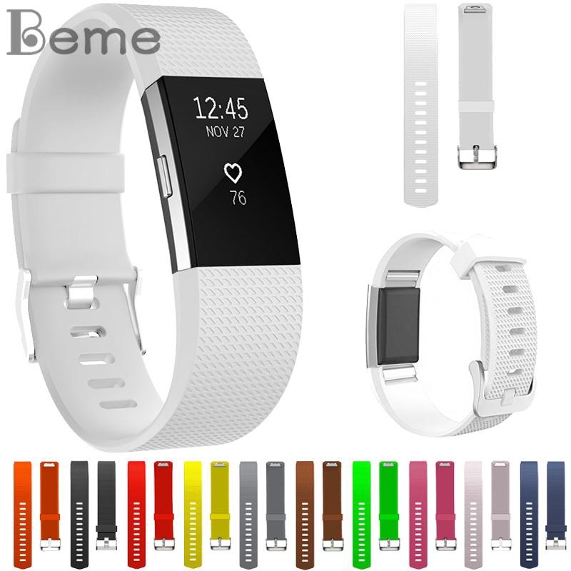 15 colors สายนาฬิกาข้อมือซิลิโคนสำหรับ Fitbit Charge 2 - beme.th - ThaiPick