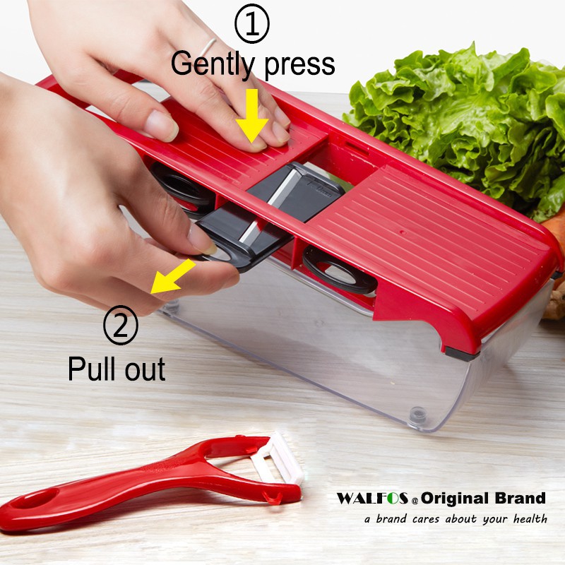 Walfos Mandoline Plastic Vegetable Fruit Slicers And Cutter With ...