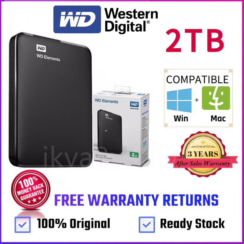 Western Digital HardDisk 1TB 2TB Expansion ฮาร์ดดิสก์ HDD External Hard ...