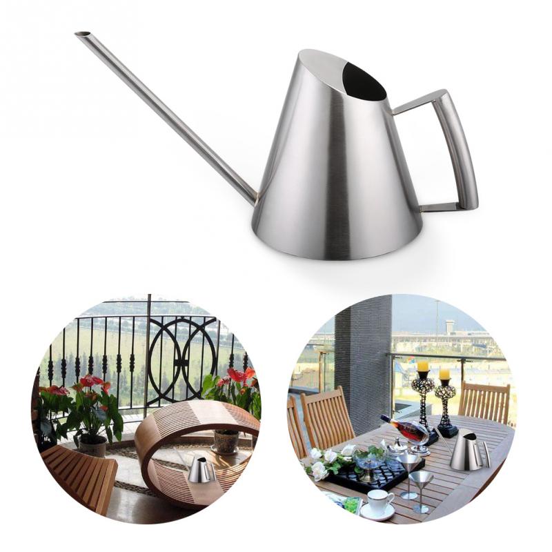 Mini Stainless Steel Fashion Home Office Watering Can Brushed Long ...