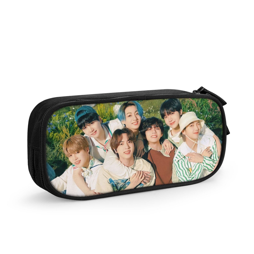 BTS Printed Pencil case Large Capacity Pen case Pen Box Stationery Bag ...