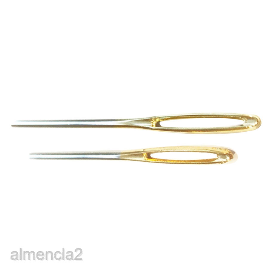 [ALMENCLA2] 2pcs Sewing Needles Large Eye Hand Blunt Needles for ...