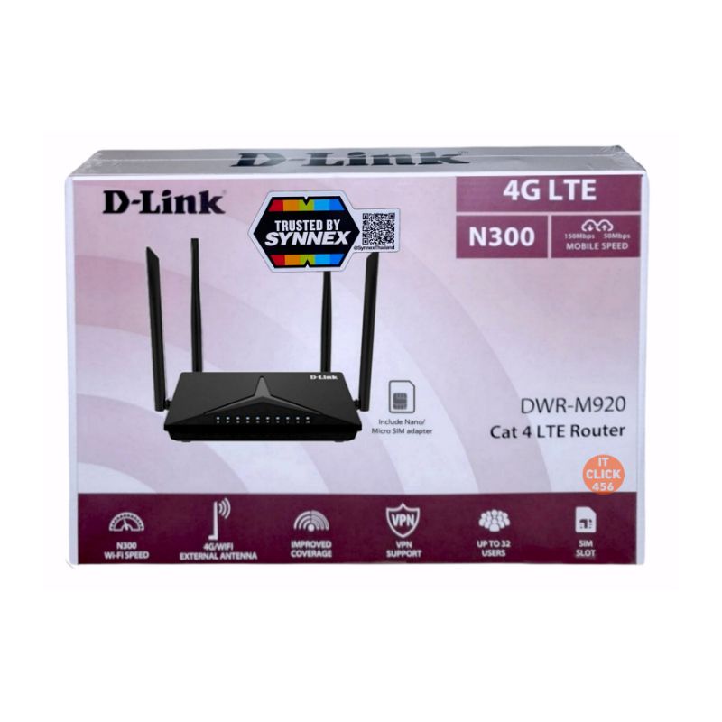 D-Link DWR-M920 4G Routerใส่Sim N300 Wireless Cat4 - mm311v4p31 - ThaiPick