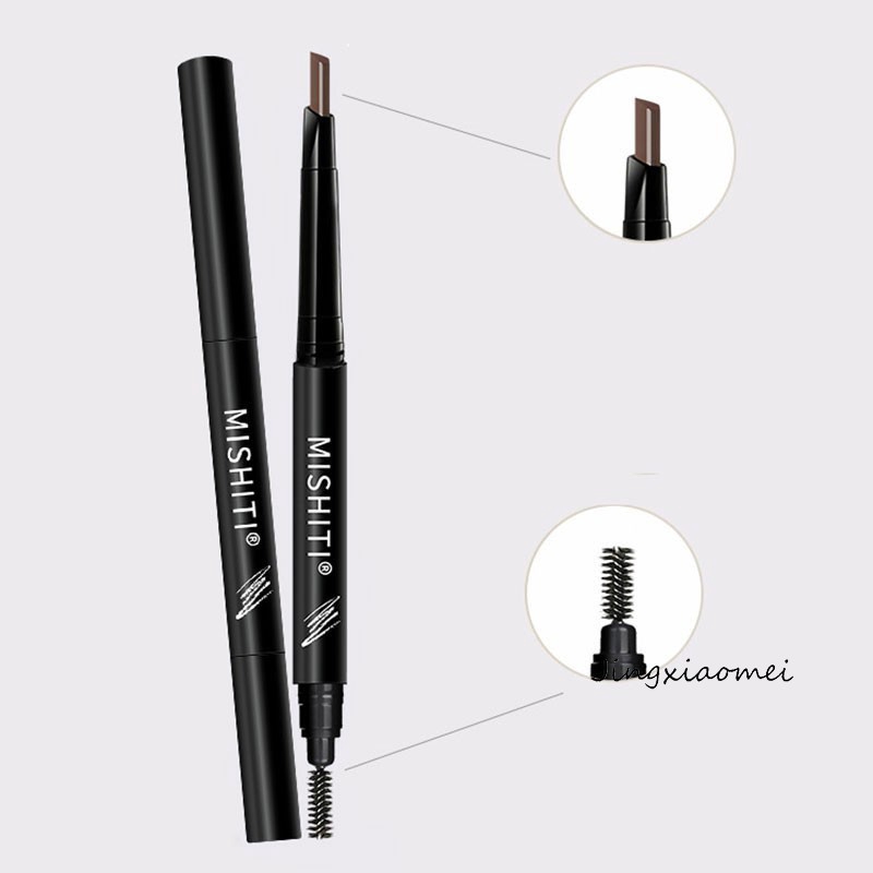 Double-head Automatic Rotating Eyebrow Pencil Waterproof And Sweat-proof Makeup Pencil Japanese ...