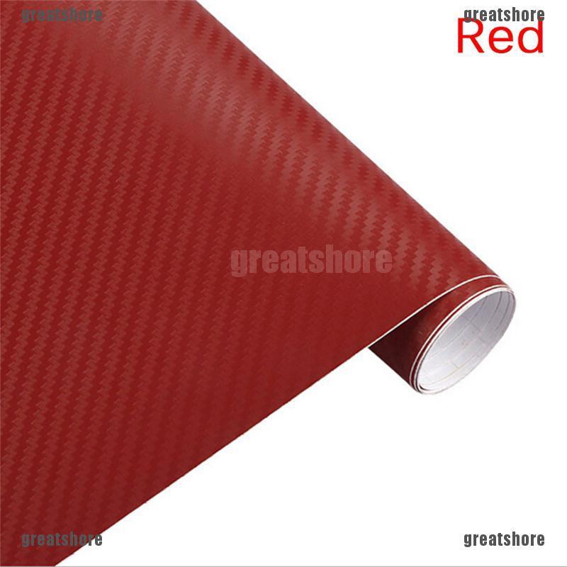 GRE♫♫3D Carbon Fiber Matte Vinyl Film Car Sheet Wrap Roll Sticker Decor ...