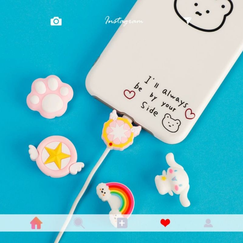 Cable bite Sailor moon Set ตัวถนอมสายชาร์จ Cable protector ถนอมสาย ถนอมสายชาร์จ กันหัก ...