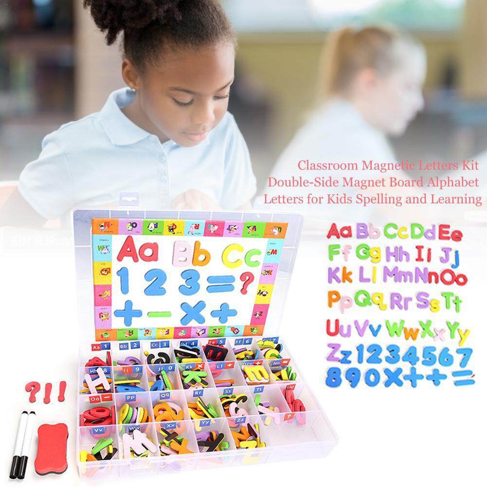 Classroom Magnetic Letters Kit Double-Side Magnet Board Alphabet ...