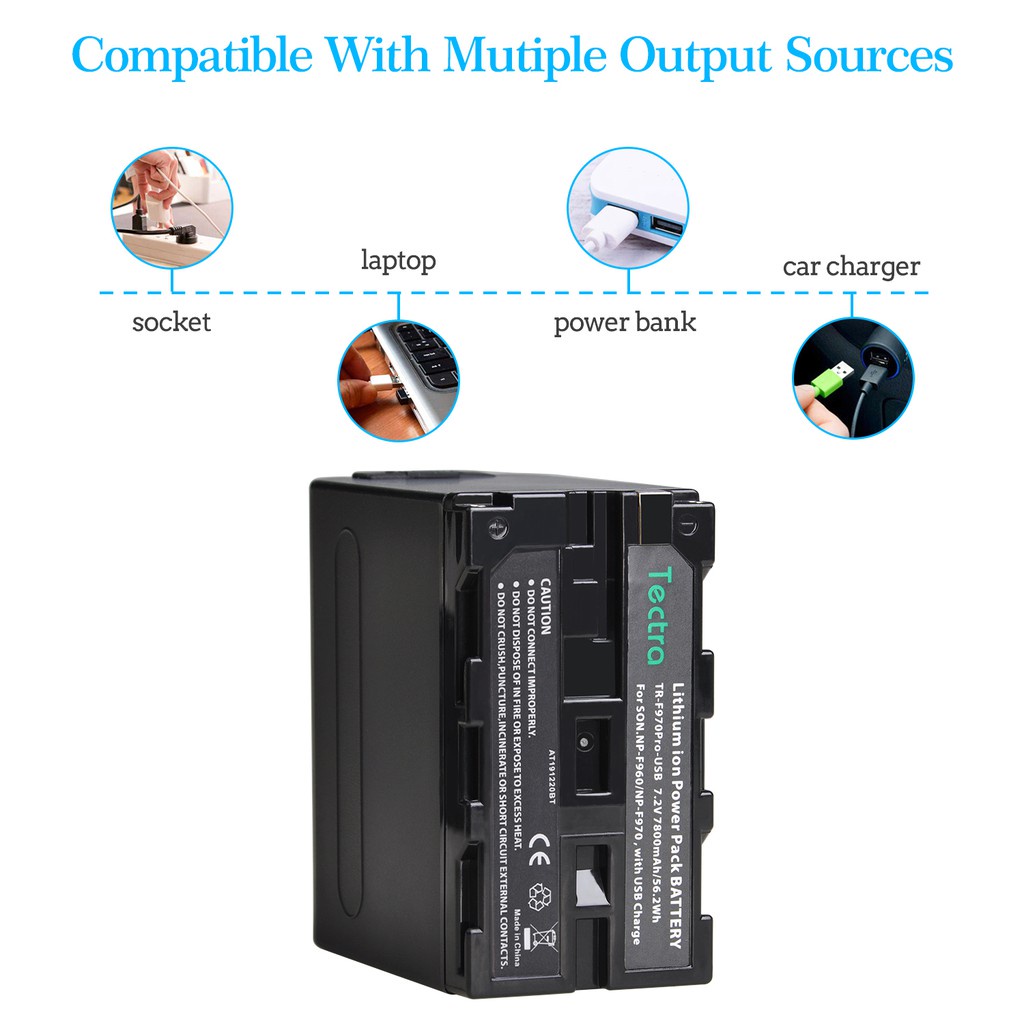 ♈ﺴNEW NP-F970 NP-F960 NP-F960pro NP-F970pro Black Battery with USB Charge Output For Sony PLM ...