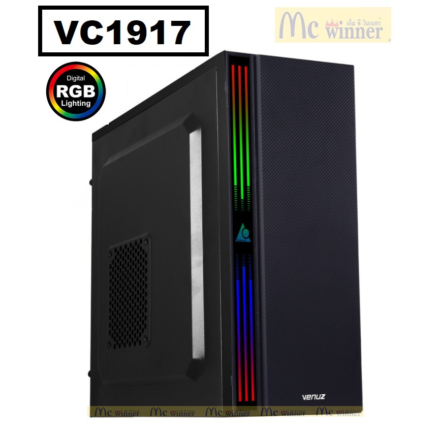 CASE (เคส) VENUZ รุ่น VC1917 ATX Computer Case มีไฟ RGB | Shopee Thailand