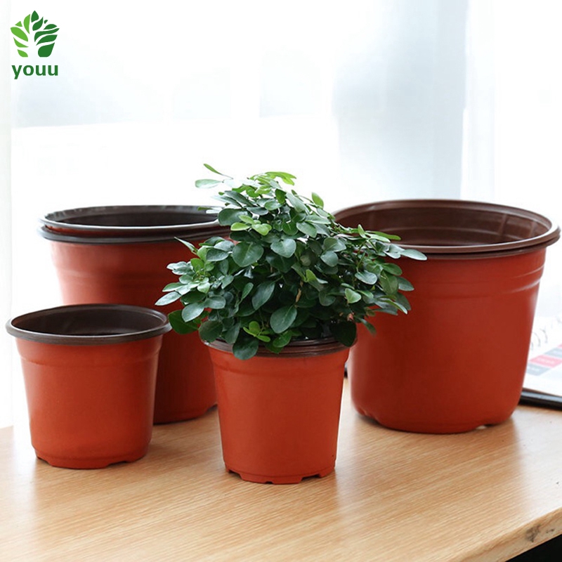 50/100 Pcs Plastic Nursery Pot Double Color Plant Seedling Holder ...
