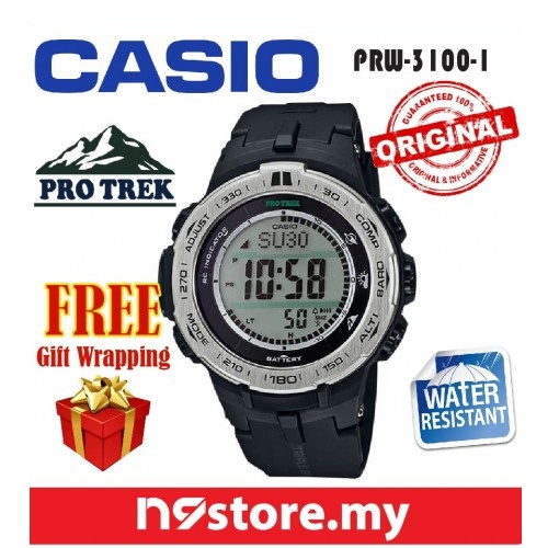 Casio Protrek PRW-3100-1 Men's Resin Band Tough Solar Digital Watch ...