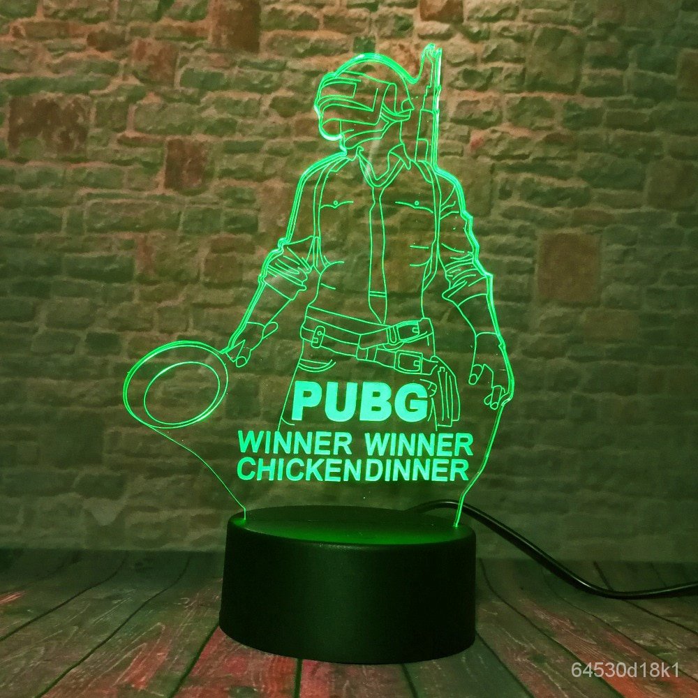 PUBG 3D USB LED Night Light Remote Control Colors Change LED Light Gif ...