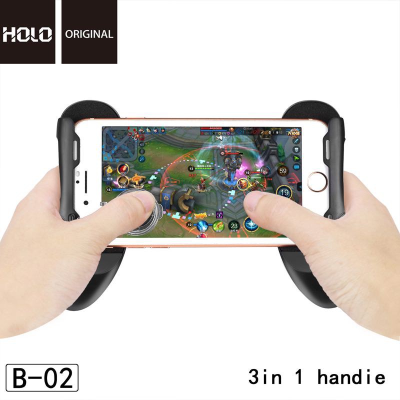 HOLO BO-2จอยเกมส์มือถือ จอยถือด้ามจับเล่นเกมสำหรับมือถือ พร้อม จอยROV ...