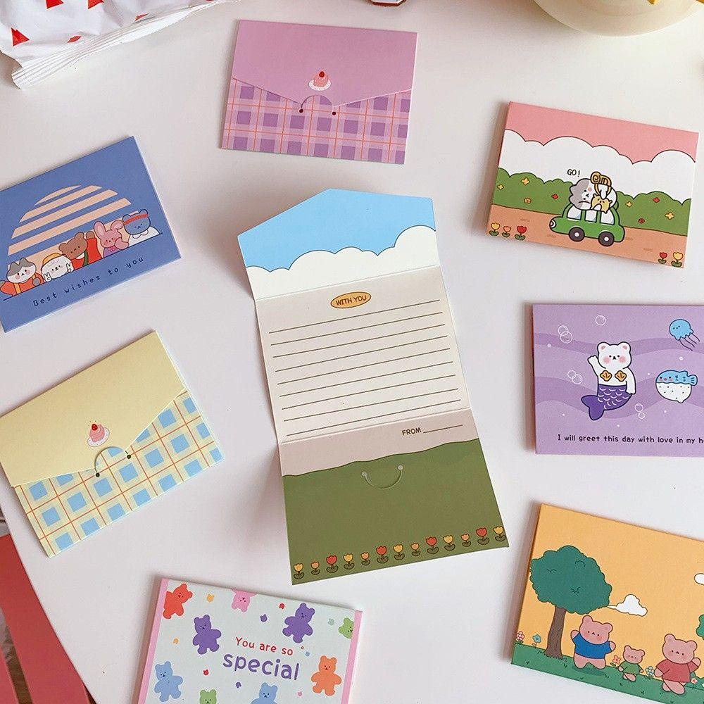 JEREMY1 Cute Greeting Card Kawaii Festival Card Envelope Card Letter ...