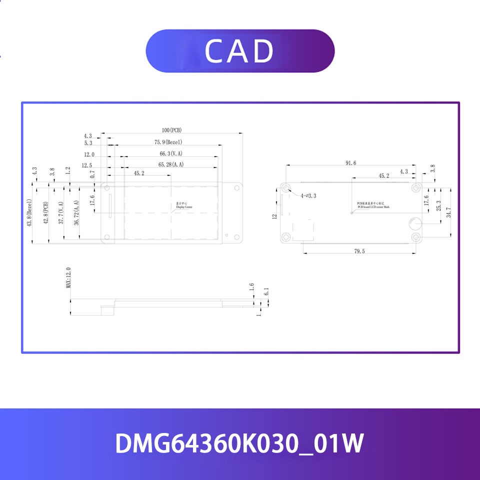Dwin T5L HMI Intelligent Display DMG64360K03001W 3.0quot IPS 640X360 ...
