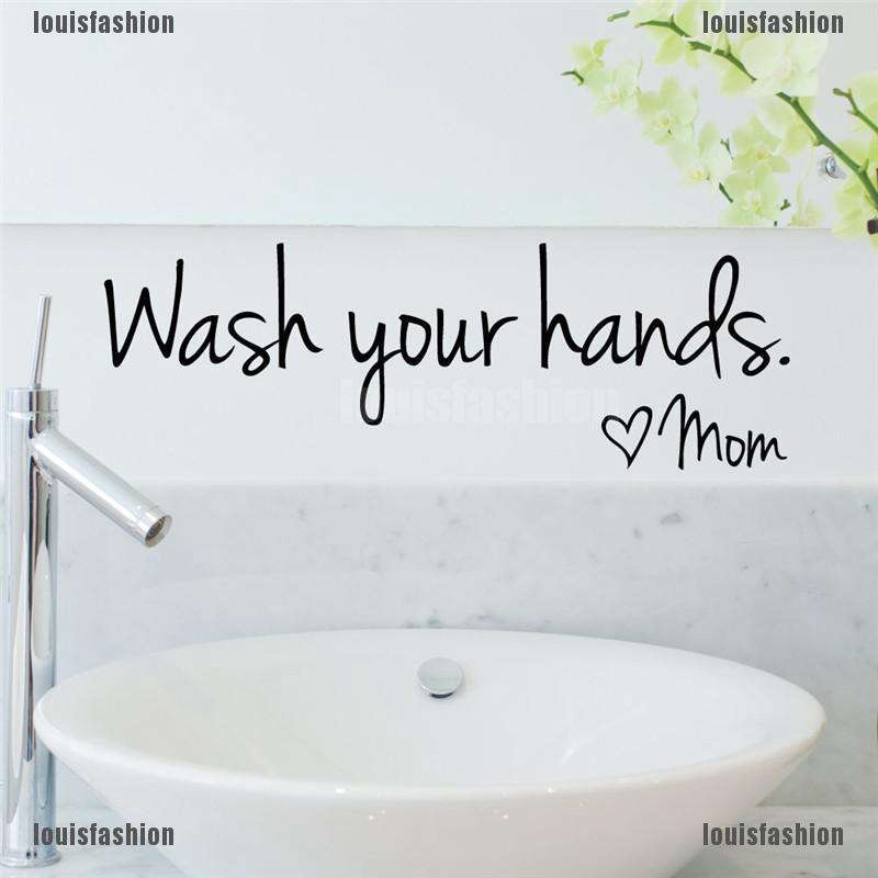 LFTH Wash Your Hands Mom Home Decor Wall Sticker Decal Bedroom Vinyl ...