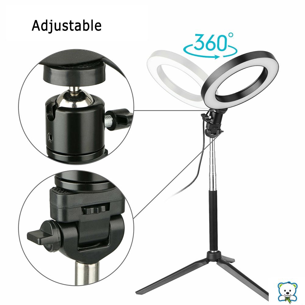 LED Studio Ring Light Photo Video Lamp Light Dimmable Tripod Selfie ...