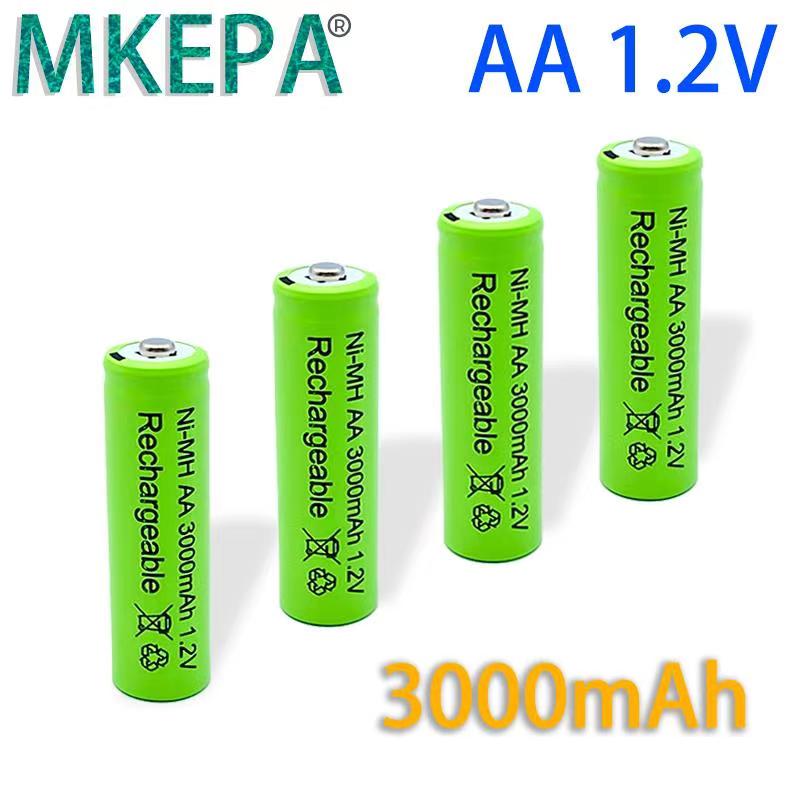 AA 3000 mAh 1.2 V Quality rechargeable battery AA 3000 mAh NiMH ...