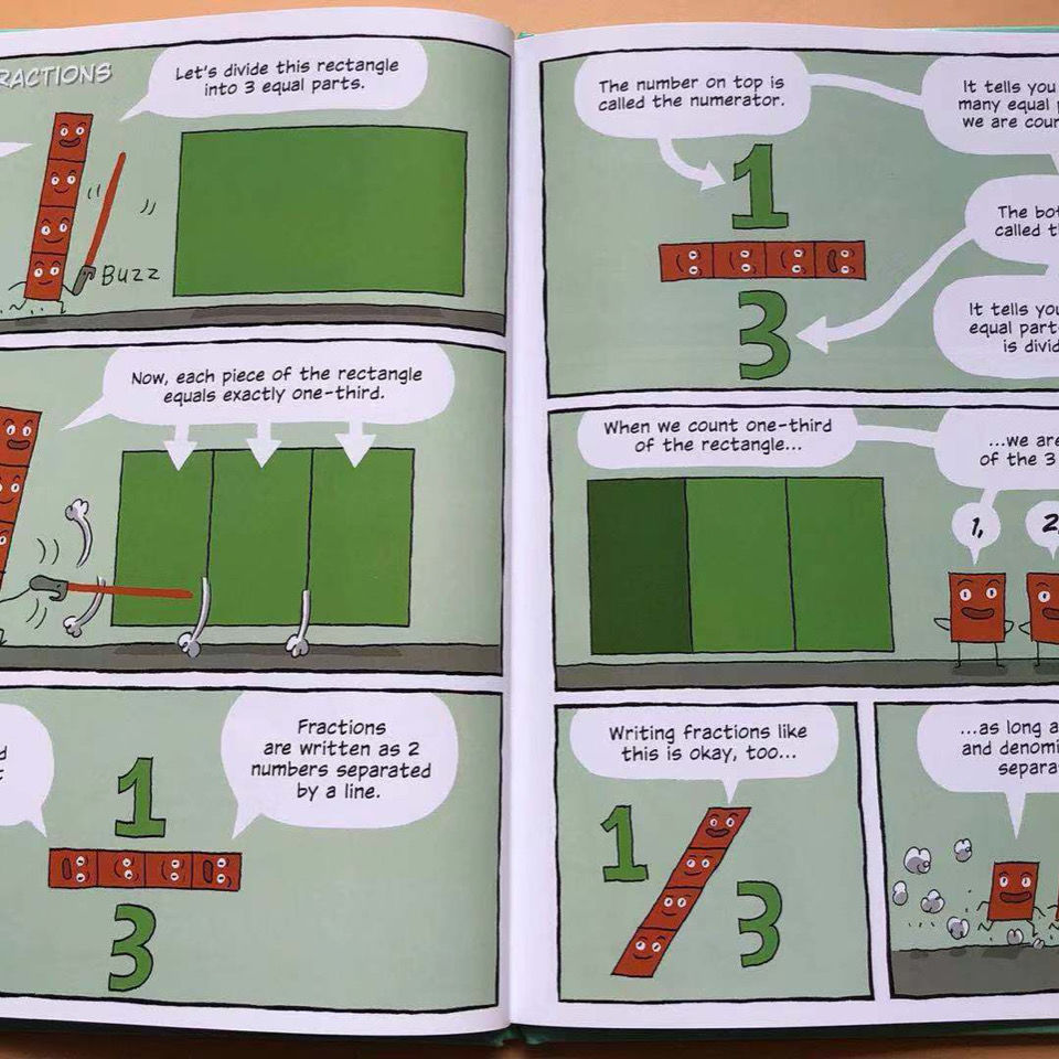 การตรัสรู้คณิตศาสตร์สำหรับเด็กหนังสือการ์ตูนหนังสือภาพหนังสือนิทาน ...