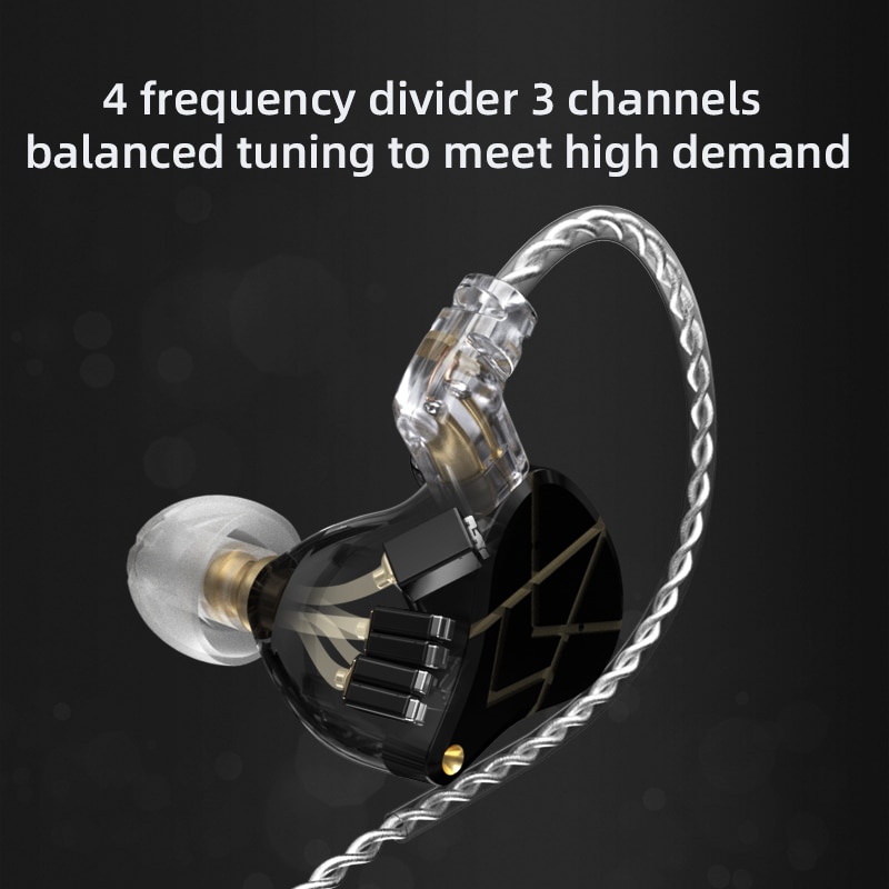 KZ ASX 20BA Units HIFI In Ear Earphone Bass DJ Monitor Earbuds Noise ...