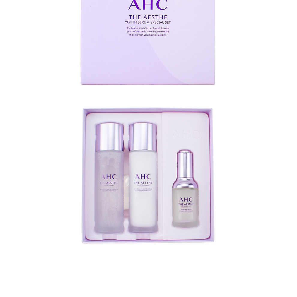 Beauty Shop Korea AHC Lavender Set Box Water Cream Essence Moisturizing ...