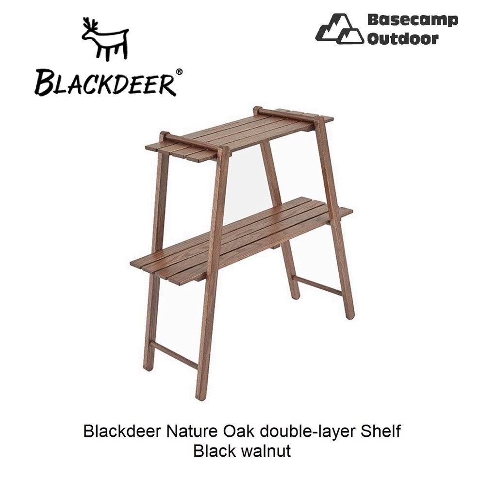Blackdeer Nature Oak double-layer Shelf black walnut ชั้นวางของ 2 ชั้น ...
