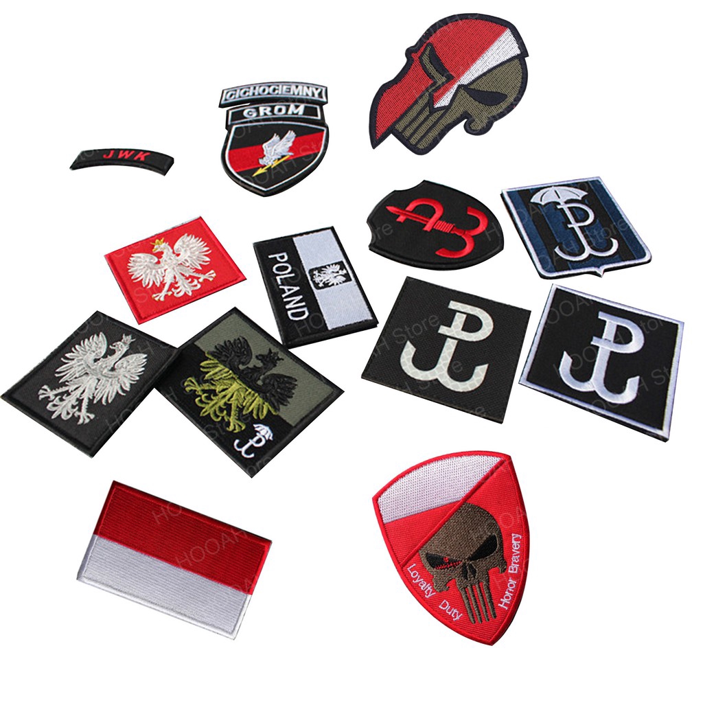 Poland Flag Embroidery Patch Polish Eagle Special Force Army Military Patches Tactical Emblem ...