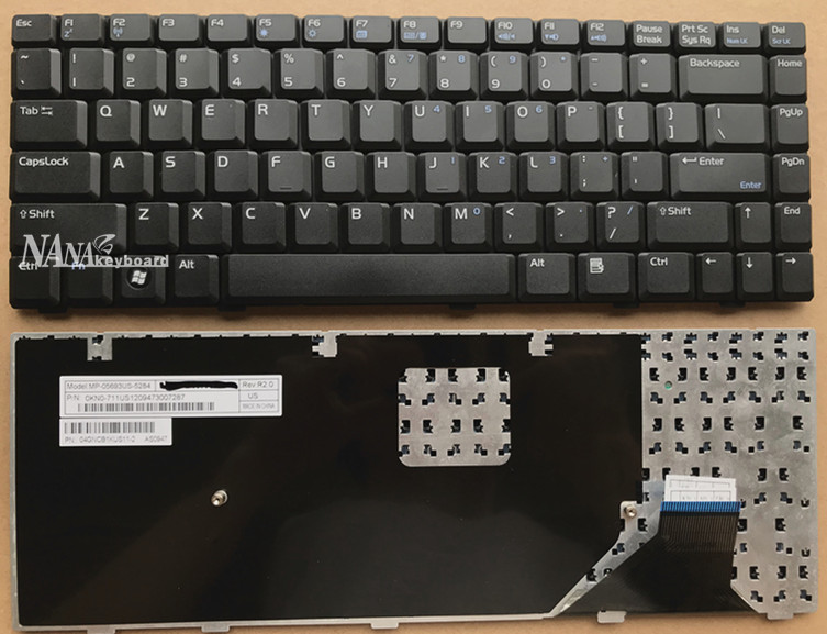 แป้นพิมพ์คีย์บอร์ด Asus F8S F8V F8P X80L X81S N80V N81V Z99J W3 A8J ...