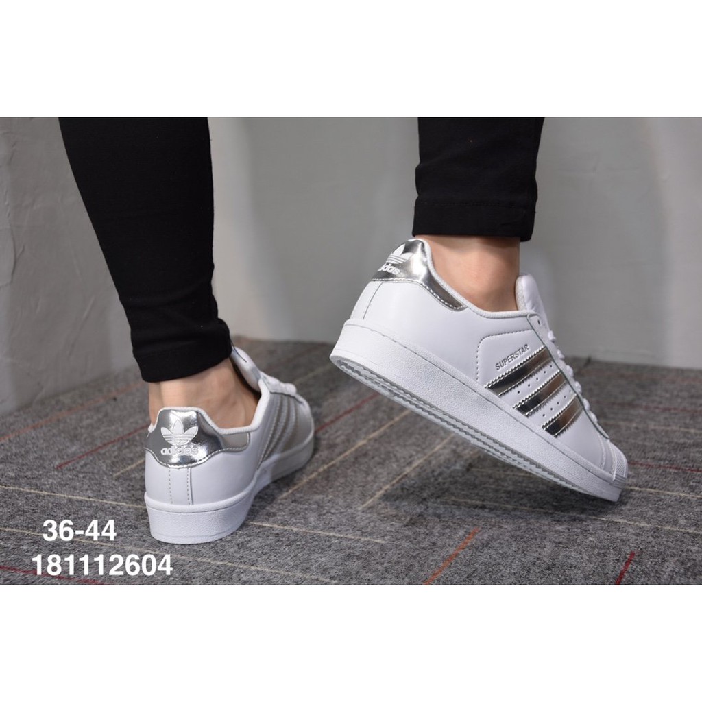 Adidas SUPERSTAR Adidas Clover Shell Head สีเงินสีขาว - alexliu.th ...