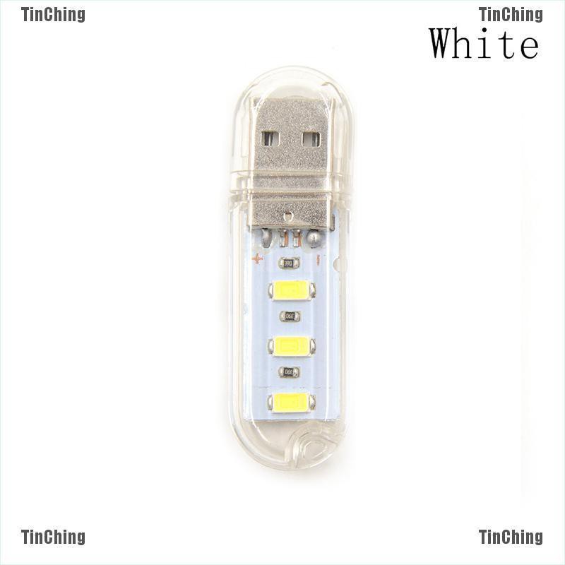 TinChing 2pcs Mini USB LED lamp Book lights 3 LEDs 5730 SMD 1.5w Camping Bulb Nightlight ...