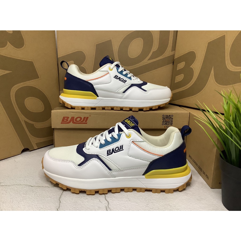 BAOJI ลิขสิทธิ์แท้ M รองเท้าผ้าใบผู้ชายยี่ห้อบาโอจิ(BAOJI) รุ่นBJM-689 ...