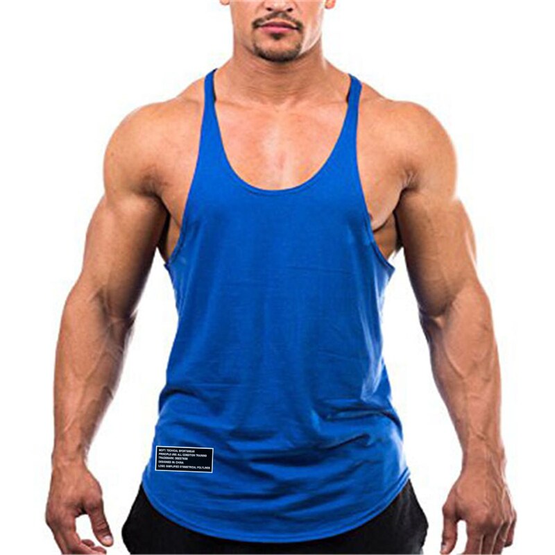 New Mens Gym Cotton Summer Tank Top Brand Sports Clothing Bodybuilding Fitness Training ...