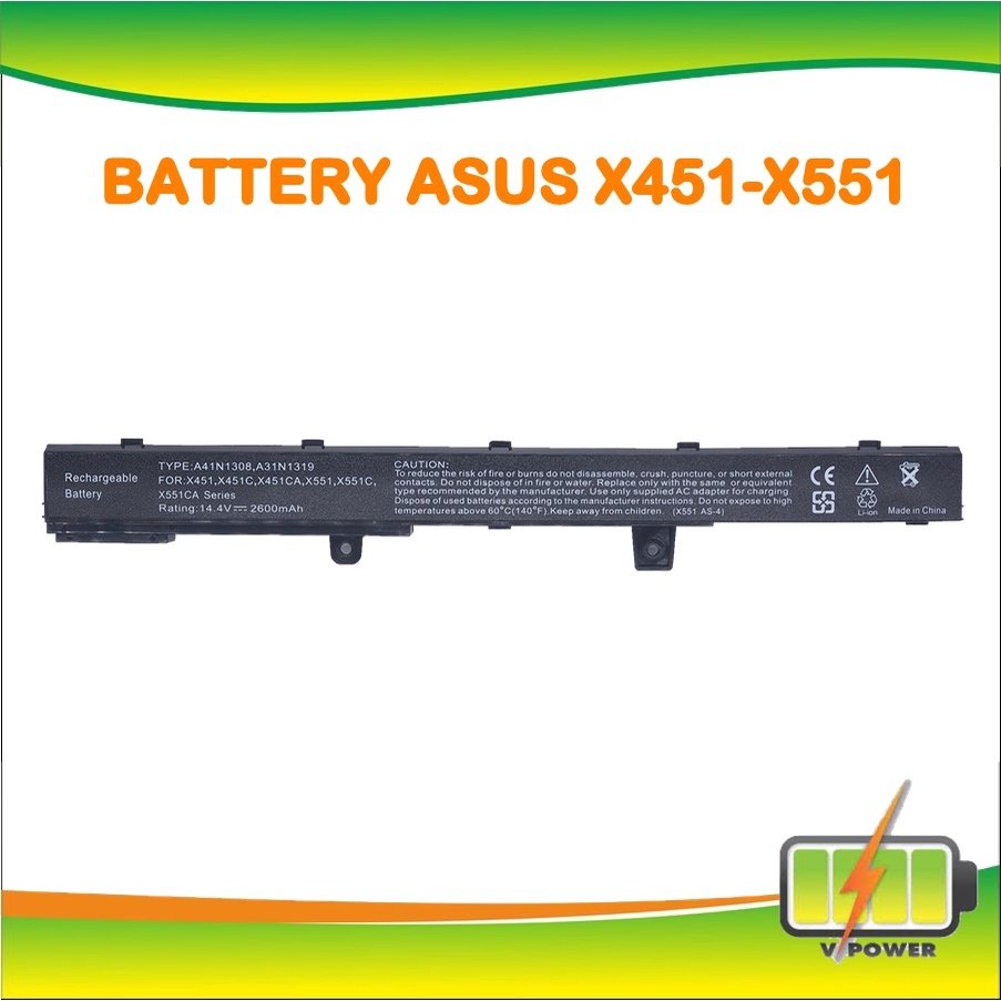BATTERY ASUS X451-X551 สำหรับ SHARK FORCE X451 X451C X451CA X551 X551C ...