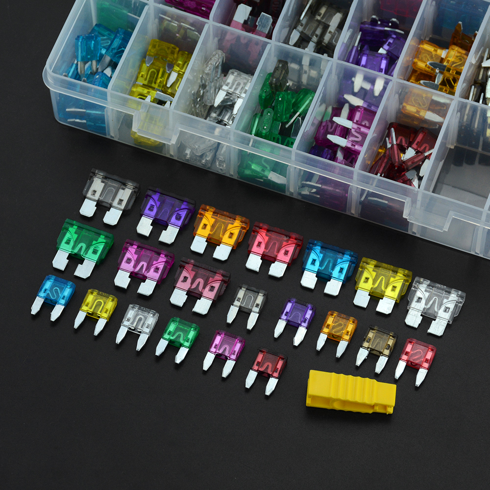 242Pcs Medium Automotive Car Fuse Low Voltage Small Fuse Mixed Boxed ...