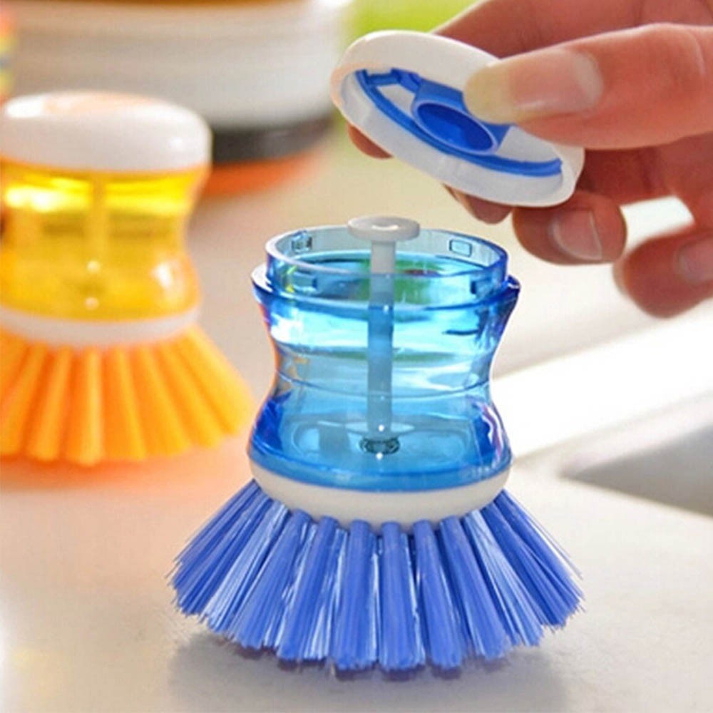 Kitchen Washing Utensils Pot Dish Brush With Washing Up Liquid Soap ...