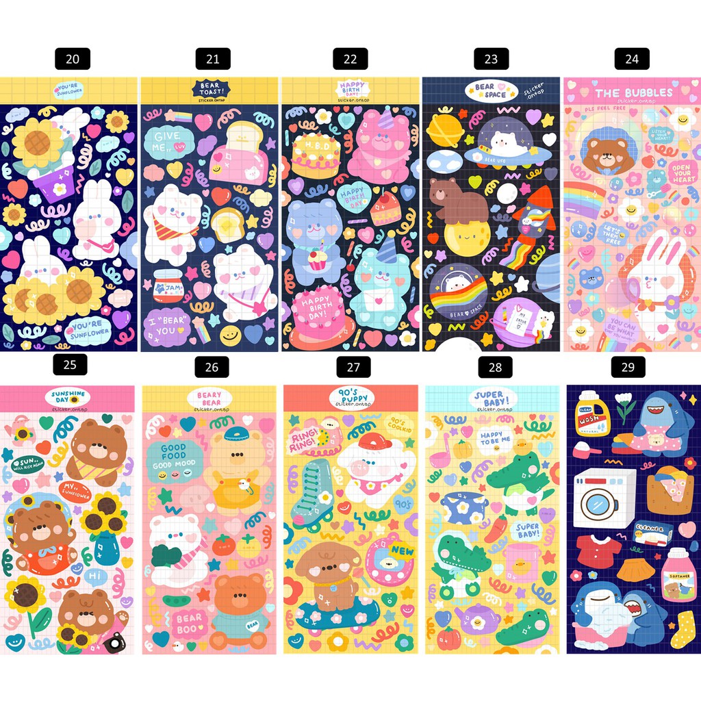 สติ๊กเกอร์ PVC Die-Cut (ลอกแปะได้เลย) ขนาด 7cmx14cm Lot 2 | Shopee Thailand