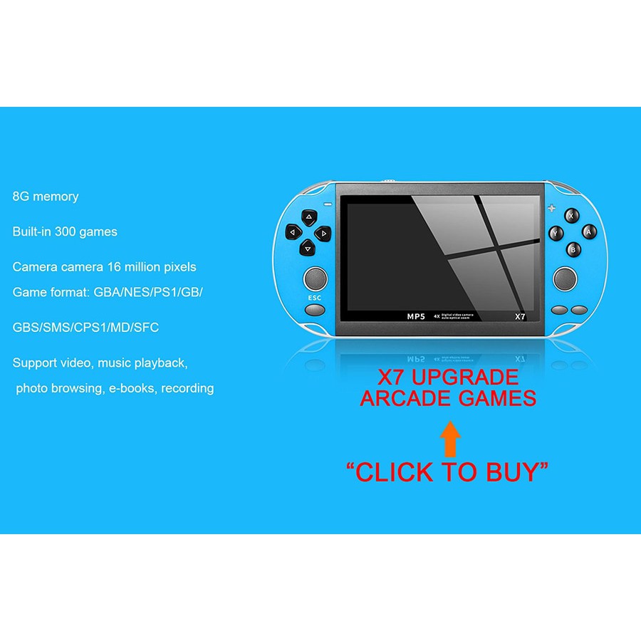 PSP เกมแบบพกพาคอนโซลจริง 8 กิกะไบต์กล้องเกมวิดีโอสำหรับของขวัญ 4.3 inch ...