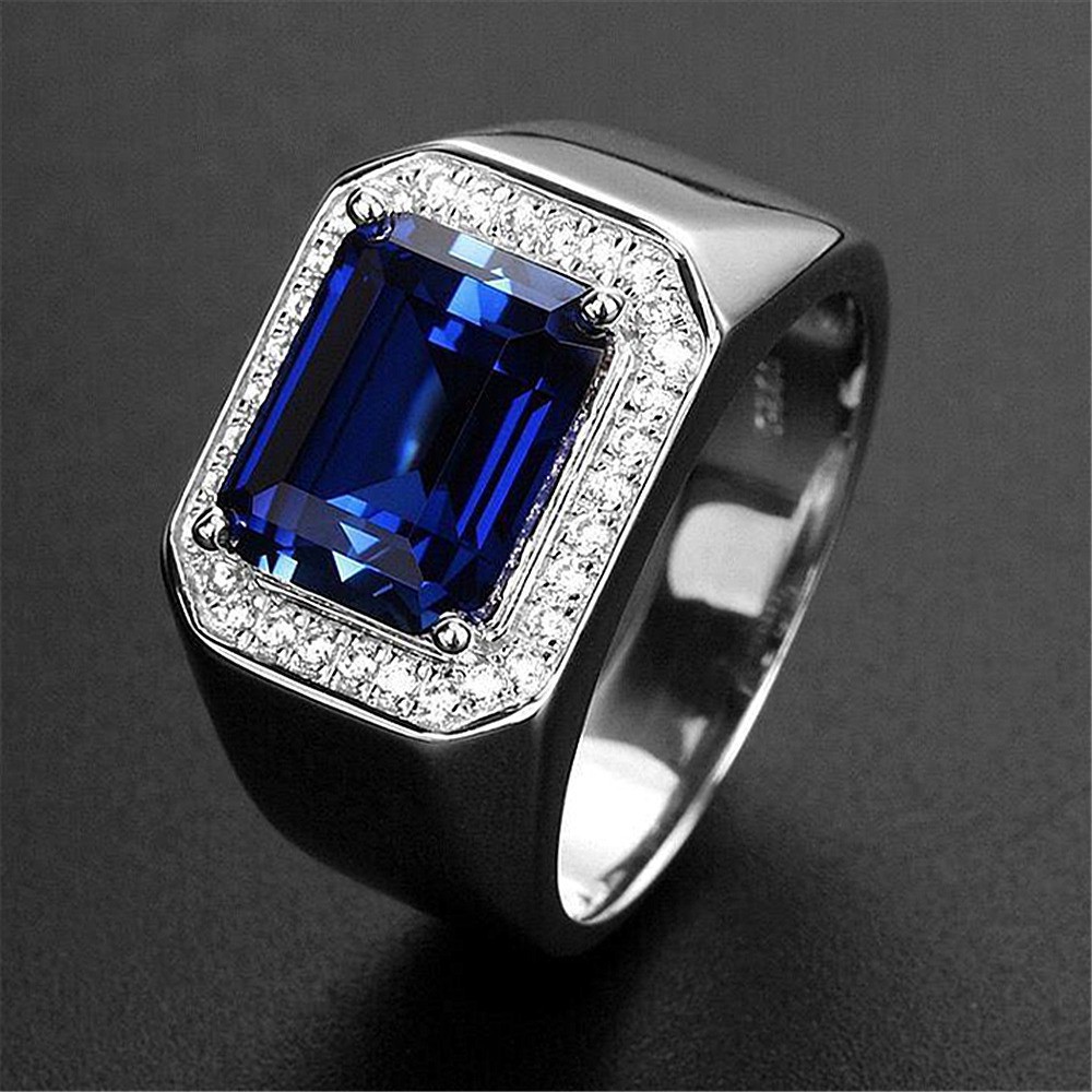 Men's Sapphire Engagement Ring | Shopee Thailand
