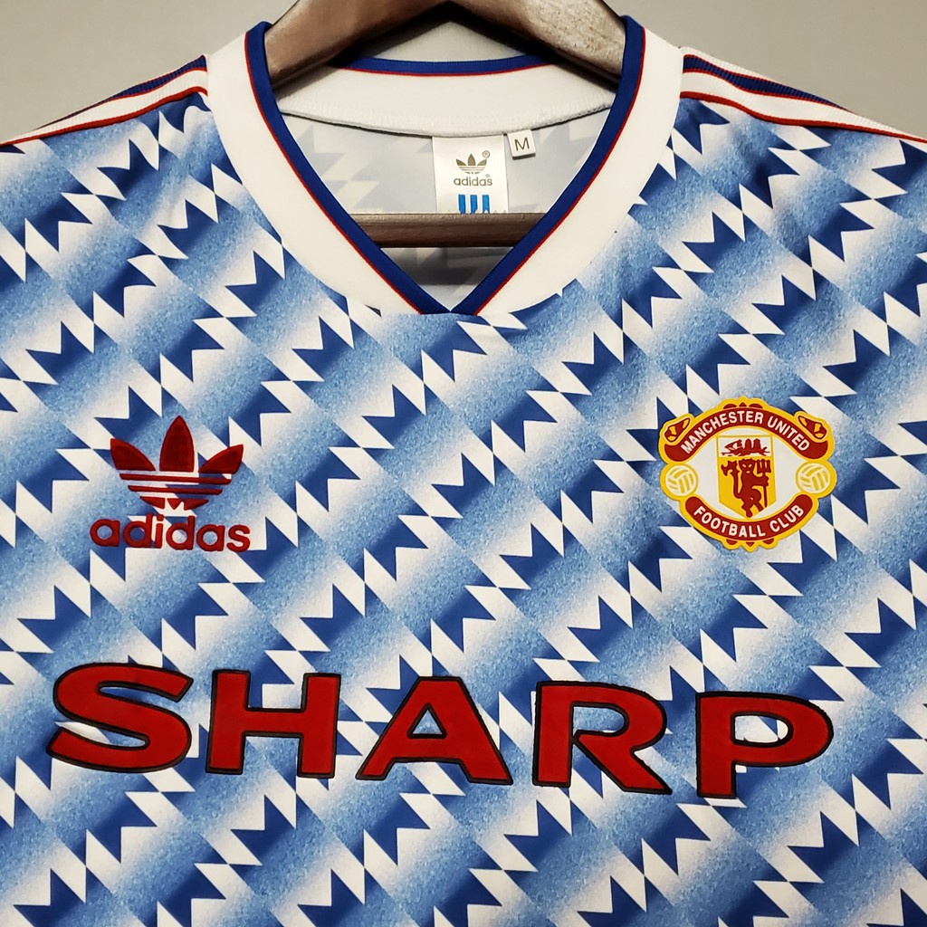 90-92 MU Away Retro Man Utd Soccer Jersey Football - md3ah0xpws - ThaiPick