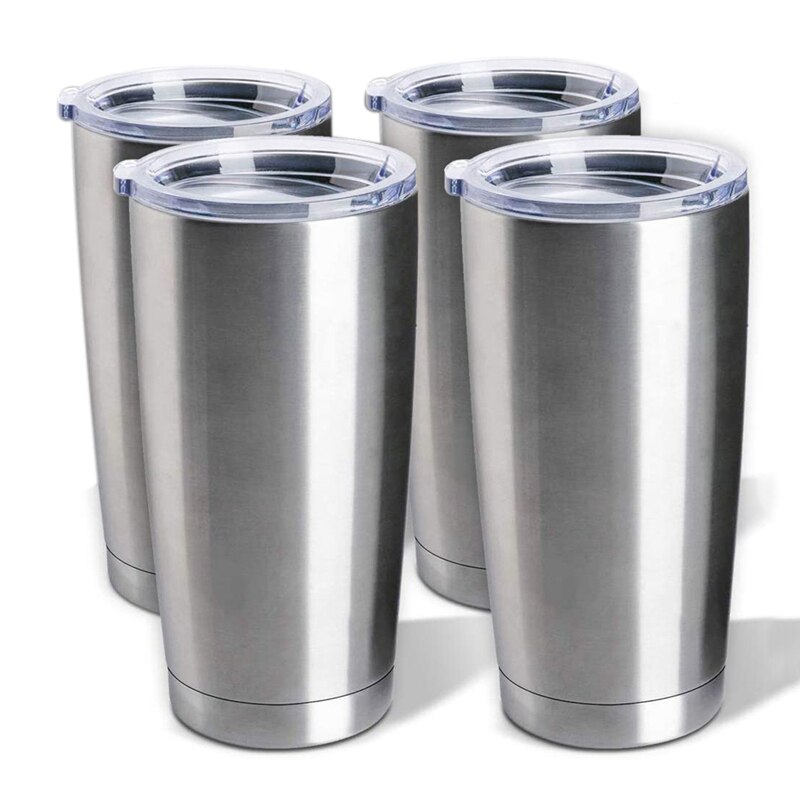 Please COD Stainless Steel Tumblers Bulk 4-Pack 20Oz Double Wall Vacuum ...