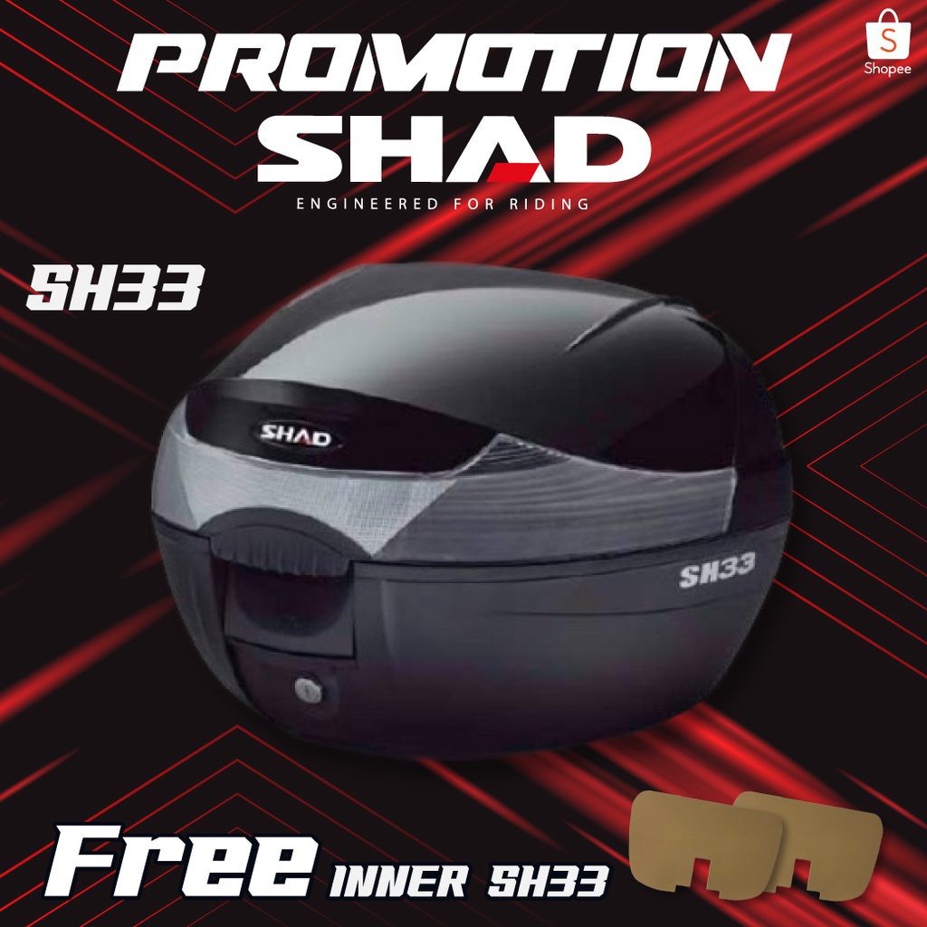 ลดสูงสุด 200- ใช้โค้ด 9U2ZA75 กล่องท้าย SHAD SH33 ขนาด 33 ลิตร เก็บหมวก ...