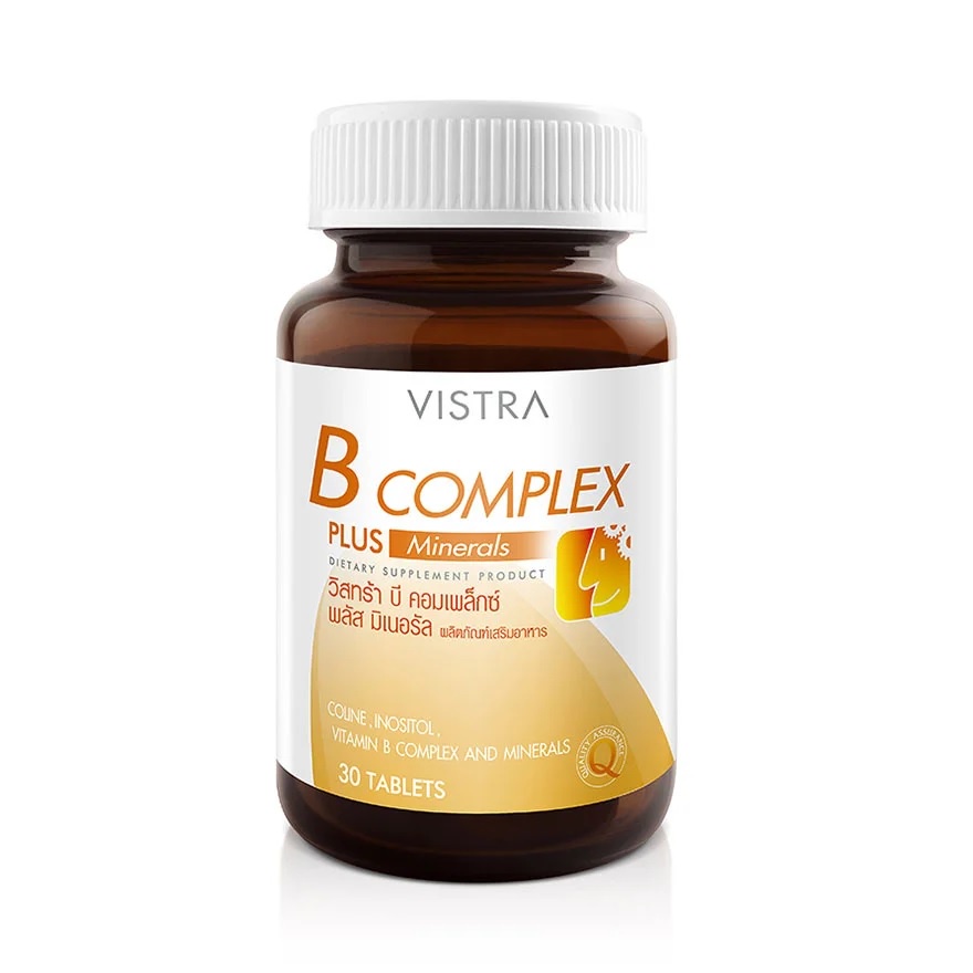 Vistra B-Complex Plus Minerals B Complex วิสทร้า บีคอมเพล็กซ์ วิตามินบี ...