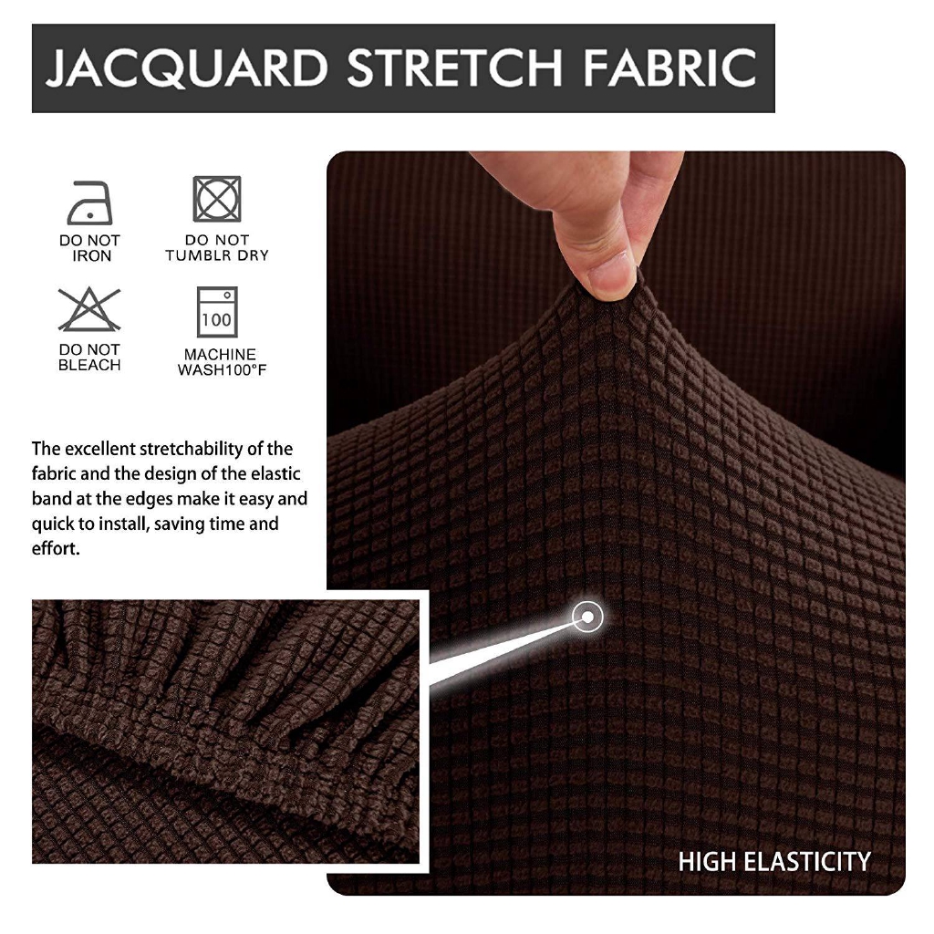 Stretch Sofa Cushion Cover, Checked Fleece Combination Sofa Cover ...