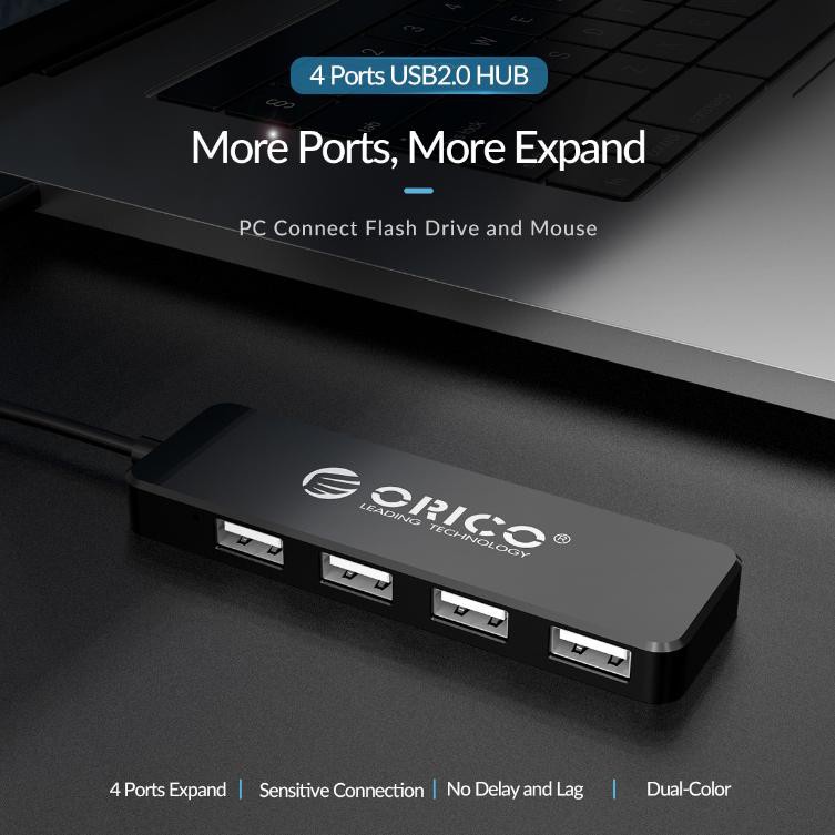 [จัดส่ง ที่รวดเร็ว] ORICO Mini USB HUB Adapter Multi 4 Port High Speed ...