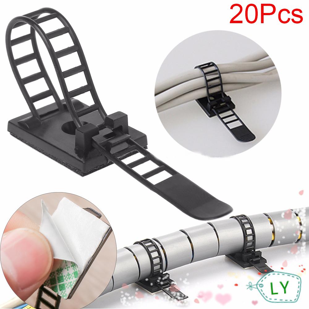 LY Firm Adjustable Cable Clip Tie Cable Clamp Fixer Holder Self ...